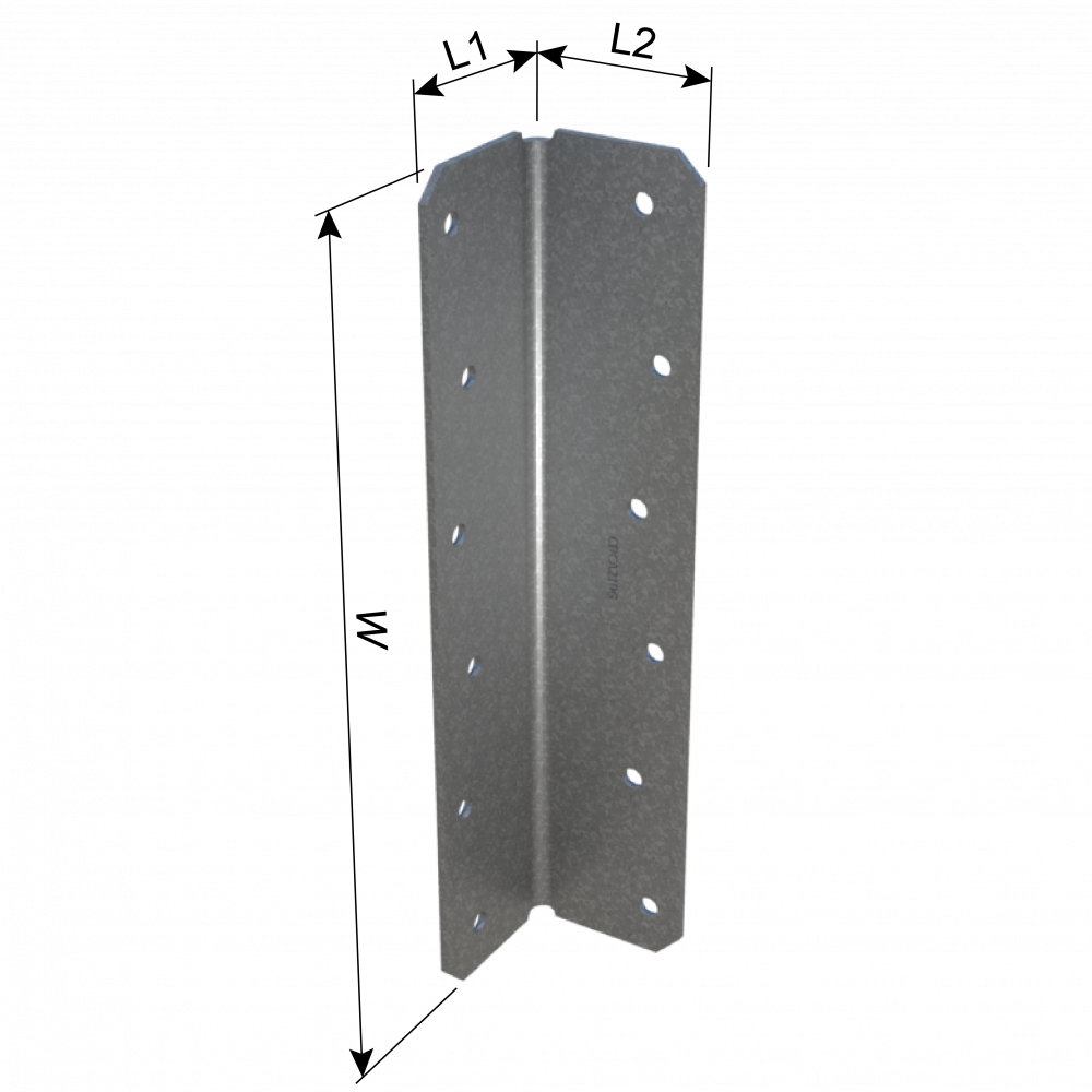 ClarkDietrich CDCA210G MEDIUM CLIP ANGLE 10" x 2-7/64" x 2-7/64" x 97m ...