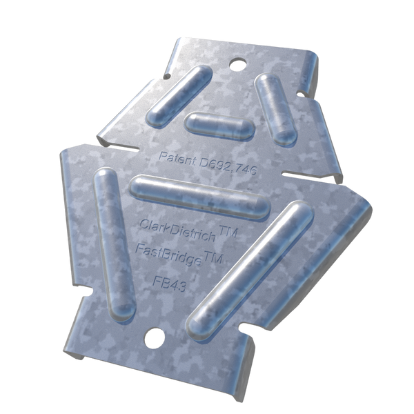 ClarkDietrich FB68 FASTBRIDGE™ CLIP 1-1/2" x Knockout Size x 68mils (1 ...